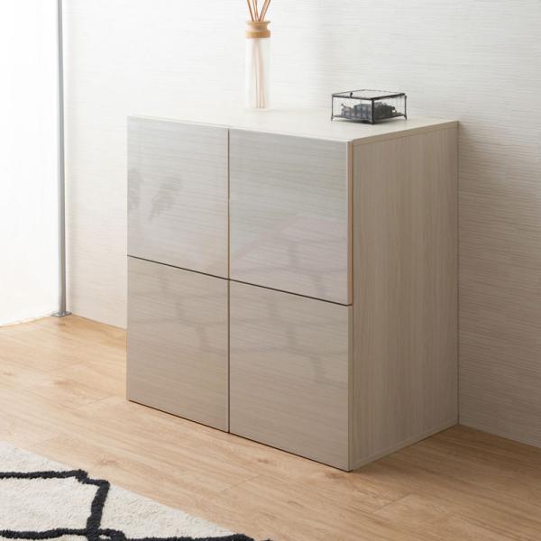 ■ SANDY 新登場 買い足し積み重ねができるスクエアキャビネット 幅70 奥行40 高さ70 リビングボード 扉タイプ ホワイト ans1022719■■サイズ(cm)、本体:(約）幅70×奥行40×高さ70cm■その他サイズ、扉内寸/...