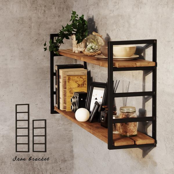 こちらの商品は正午までのご注文で当日発送可能な商品です。(ご予約品・休業日を除きます)※翌日お届けをご指定された場合は時間指定は出来ません。棚受け用のおしゃれなアイアンフレームです。■商品サイズ【4段】外寸：幅3.2×奥行21×高さ49(c...