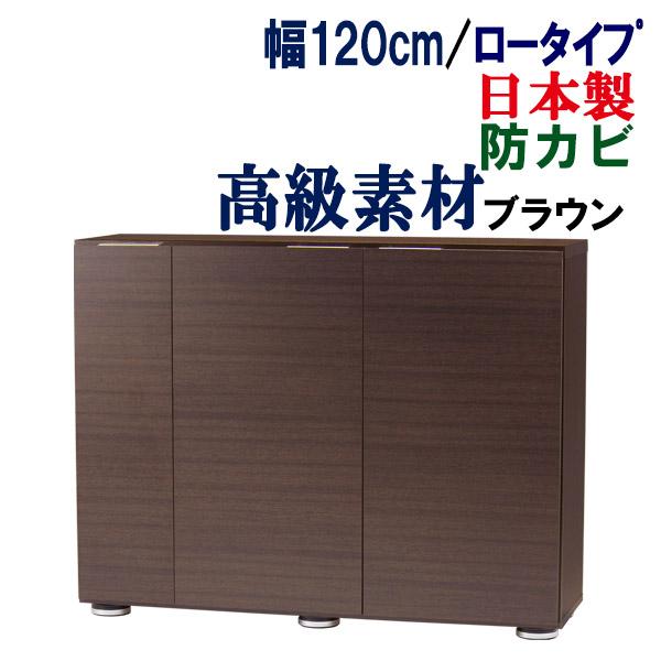 ◎こちらのページは、幅120cm(ロータイプ)の販売ページです。■寸法(約mm)：幅1205奥行365(有効奥行き内寸32.5)高さ930(脚含む)■素材：天板上面・扉前面/デルナチュレ化粧合板(天然木風合仕上・つや消し木目)、その他主材/...