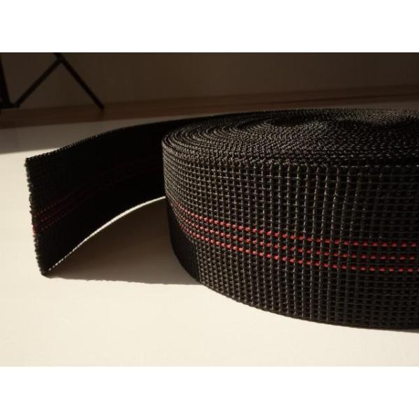 商品説明　ソファーやイスの底張りに使用するウェービングテープ/エラスベルト　長さ2つに分かれた合計5,5ｍのテープ　切り売り　です。　（3ｍ＋2,5ｍ）　弾力が有り、引っ張ると伸びます。　幅は約４８ミリあります。発送方法　個人名にて発送、レ...