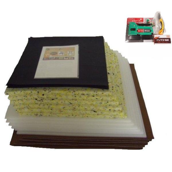 商品説明　椅子の張替えを自分でされる方向けです。　椅子張替え材料　布地・ウレタン２種類・裏地、　６脚分セットでの出品です。　張替え手順説明書おつけいたします。内容　合皮（ソフトレザー）　　　　　　約５８×５８ｃｍ　　　　　　　　　　６枚　（...