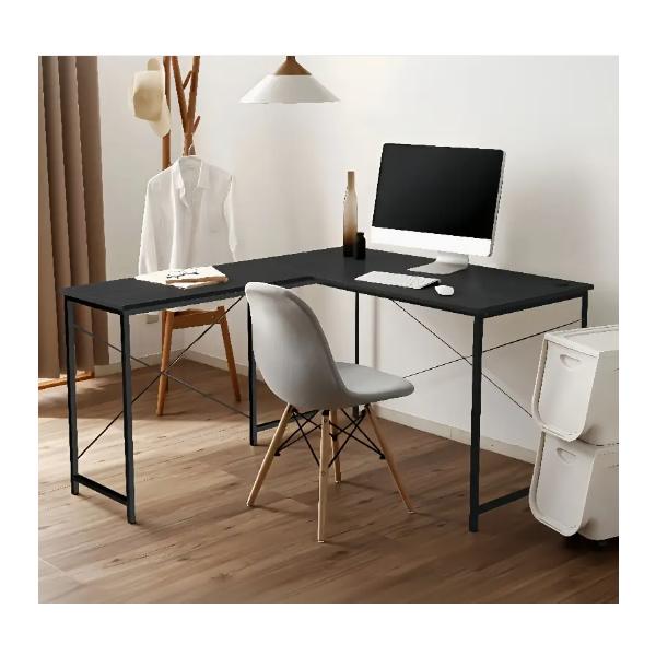 左右入替え対応 省スペース 幅115cm＋80cmパソコンデスク！横方向に揺れを防ぎ、安全性を向上させる交差補強ブラケット【カラー】ホワイト、ナチュラル、ブラック【サイズ】 幅115cm＋80cm×高さ75cm【重量】約15kg【材料】フレ...