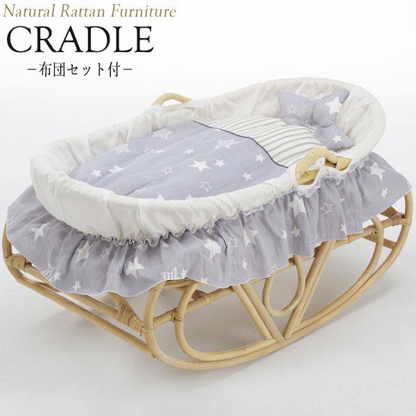 揺りかご、ようらんやさしさ伝わる籐製ヨーラン布団セットは日本製洗濯が可能なので清潔に保てます※使用期間は体重9kg以下・生後0〜6か月が目安です※天然素材の為、商品によりサイズや色合いに多少の誤差が生じる場合あり商品仕様■サイズ・本体／約W...
