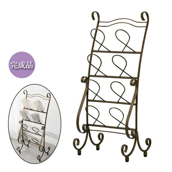 スリッパラックスリッパを立てて収納するタイプ壁に寄せて置けるコンパクトサイズで狭い玄関にもぴったり細いロートアイアンのしなやかな曲線のシンプルなデザインは圧迫感もなくアクセントとしてオシャレにまとまっています商品仕様■サイズ／W305×D2...