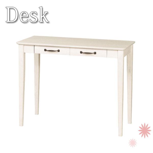 デスク、勉強机、ドレッサー清潔感に少女らしさをプラスしたデスクA4サイズのものが入れられる引出し付。2杯付いているので机周りの整理整頓がしやすいアンティークな取っ手が部屋を可愛らしく上品に引き立ててくれます商品仕様■サイズ・本体／W900×...