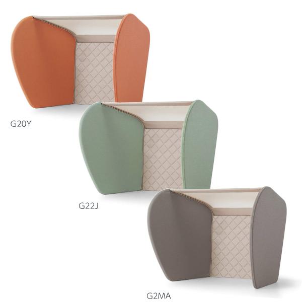 ●外寸寸法：W880×D660×H670●表面材：クロス、PP●クッション材：吸音ウレタン、ポリウレタンフォーム●芯材：MDF、合板DMP-B01C-G2M1G20Y2(ペールテラコッタ),DMP-B01C-G2M1G22J2(オパールグリ...