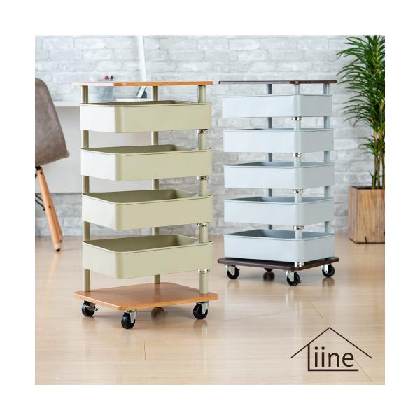 「回転トレイワゴンの特徴とセールスポイント」・コンパクトなのでキッチン、ランドリー、キッズルームなど様々なお部屋で使いやすい！・回転するトレイをくるっと回せば一目瞭然！・回転式だからものの出し入れが簡単！・固定された天板と底板が使い勝手をプ...