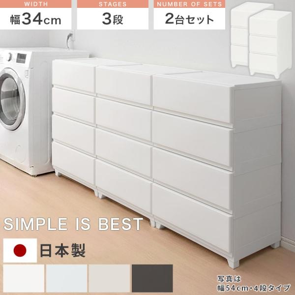 商品番号：LKANCT001199組み立て不要、すぐに使える完成品家具です。商品仕様■日本製■材質本体：ポリプロピレンスベリ止め：ウレタンフォーム■耐荷重天板・各引き出し：約2kg■カラー：ホワイト、ライトグレー、グレージュ、ダークブラウン...