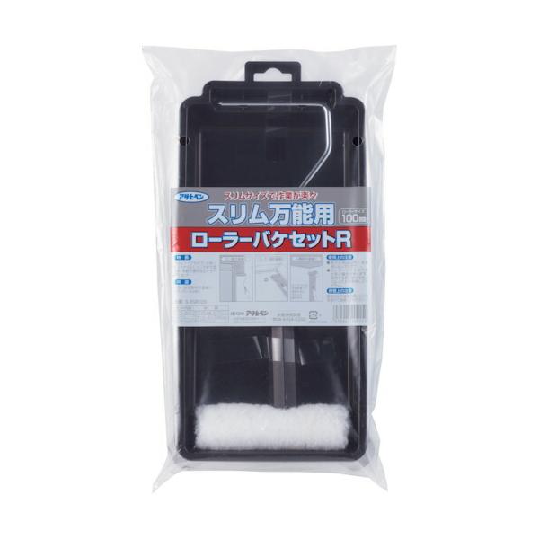 【特長】●スリムタイプなので、せまいところから広いところまで塗れる、手軽で便利なローラーバケセット【用途】●塗料の塗装作業に。【仕様】●ローラー幅(mm)：100【仕様２】●ローラーバケ・ローラーハンドル・ローラートレイの3点セット●適応塗...