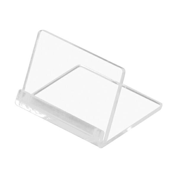 【特長】●様々な店舗で使用出来るカード立です【用途】●商品PRカード立てに。【仕様】●色：透明●幅(mm)：50●奥行(mm)：40●高さ(mm)：35【材質／仕上】●PET樹脂
