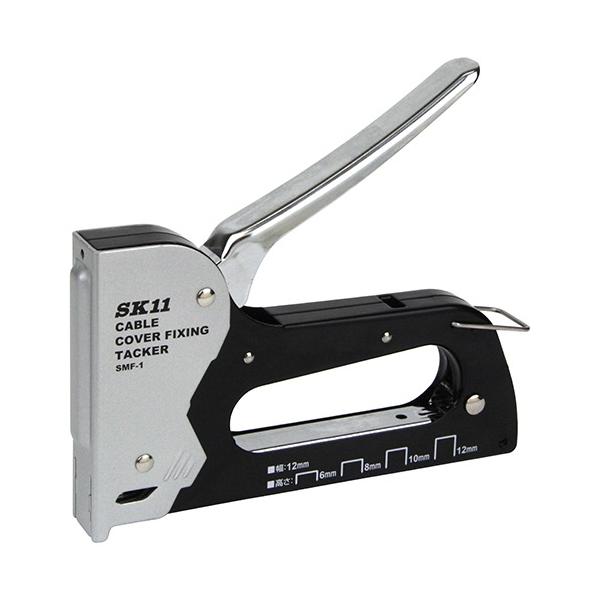 木材での、モールの固定に使えるハンドタッカーです。【用途】プラスチックモールなどの壁面への固定。【機能】・配線用のモールを固定できる、特殊形状になっています。・射出口を特殊な形状にすることで、モールのような段差のある素材の固定が出来ます。・...