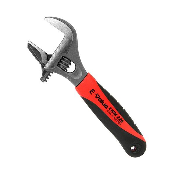 ボルトの締め付けとパイプ廻しの2つの用途に使用できます。【用途】六角ボルト・ナットの締付け・緩め、パイプ廻し作業。【機能】・付属のプラスチックカバーで、挟んだものの表面に傷をつけるのを防ぎます。【仕様】●最大口幅：36mm。【セット内容付属...