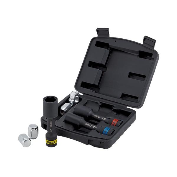 インパクトレンチ用のホイールナット着脱作業に適した仕様・設計です。【用途】六角ボルト・ナットの締付け、緩め作業。【機能】・着脱可能な樹脂製プロテクター付きで、ホイールの傷付きを防止します。・ローレット加工付きで、初めのナット取り付け時の手回...