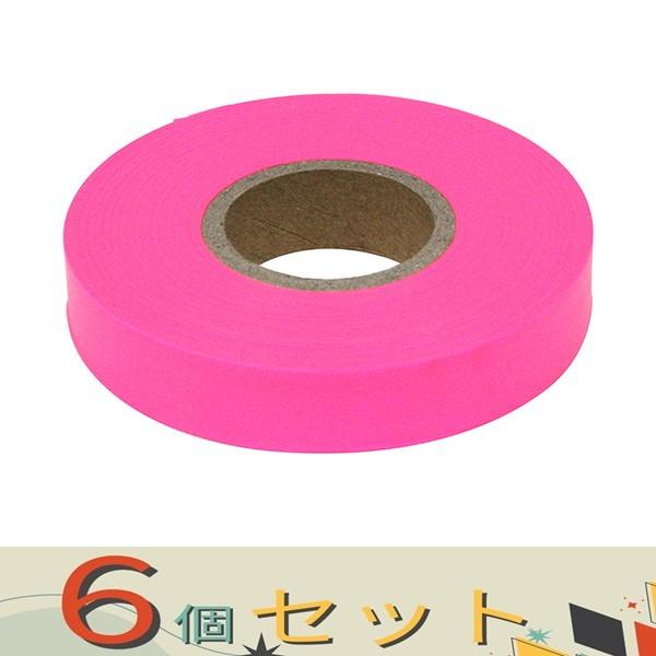 視認性の高い蛍光色の標識用テープです。【用途】測量現場、樹木調査などの目印。【機能】・巾が15mmなので、大量にご使用の際にもかさばりません。・蛍光色なので現場で目立ちます。【仕様】●サイズ：幅15mm×50m。●厚さ：0.09mm。●重量...