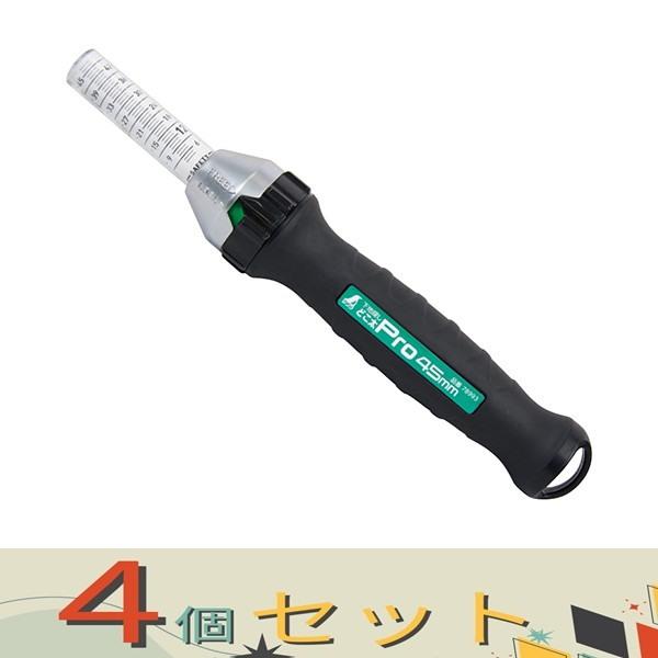 石膏ボード用の針式の下地探しです。【用途】壁裏の間柱を簡単・確実に探せる下地探し。【機能】・針曲りを防止して真っ直ぐ刺せる、ステンレスガイド内蔵です。・手にぴったりフィットする形状、滑りにくいエラストマーグリップです。・目盛付で刺し込んだ壁...