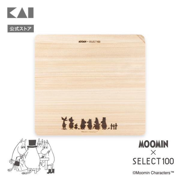 MOOMIN × SELECT100幅広い世代に人気の世界的キャラクター・ムーミンと貝印がコラボしたキッチンツールシリーズ・薄型、軽量、コンパクトサイズで扱いやすいひのきのカッティングボード。・ムーミン谷の仲間たちの焼き印入り。・食器洗い乾...