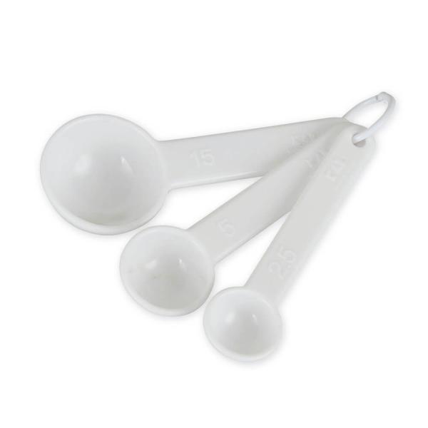 大さじ1（15ml）・小さじ1（5ml）・小さじ1/2（2.5ml）プラスチック製の計量スプーン3本セットです。（日本製）食洗機可能なので、お手入れ簡単です。 ポイント利用 【 爆買 】