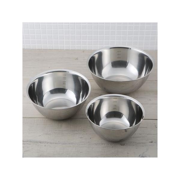 生産国：中国※一度に複数の商品をご購入の場合、　一部商品が欠品していると出荷が遅れる可能性がございます。シンプルで、清潔なステンレスボウルのお買い得な3点セットです。各サイズ毎にペアで重ねて使え、収納時はきれいに3点が重なるので使い勝手も収...