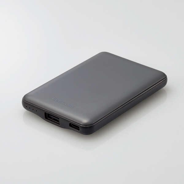 12W出力、容量5000mAhのコンパクトなモバイルバッテリー薄くて軽く、持ち運びに最適な、12W出力、容量5000mAhのコンパクトなモバイルバッテリーです。薄型モデルで持ち歩けるサイズ 厚さ約12.7mmの薄型モデルで、バッグに入れて毎...