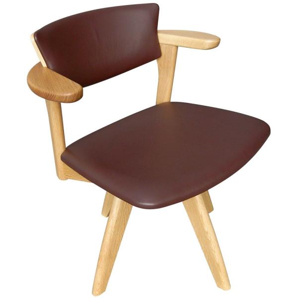 【受注生産：約3週間〜】腰にやさしい回転イス　Awaza（アワザ）LDR ナラ材・革張は、長時間イスに座ることを考えた、日本人のための、健康をサポートする身体にやさしいイスです。人間工学から日本人の体型をふまえ、家庭や施設などで長時間座る人...