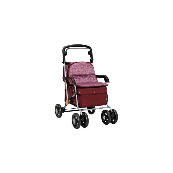 ・ゆったり座れる幅広座面。便利なバッグ付。・ふわふわクッションで優しい座り心地。●サイズ／幅50.5×奥行66×高さ83〜89（無段階）cm、折りたたみ時：奥行25×高さ80cm、座面：幅36.5×奥行30cm、座面高：45cm●車輪サイズ...