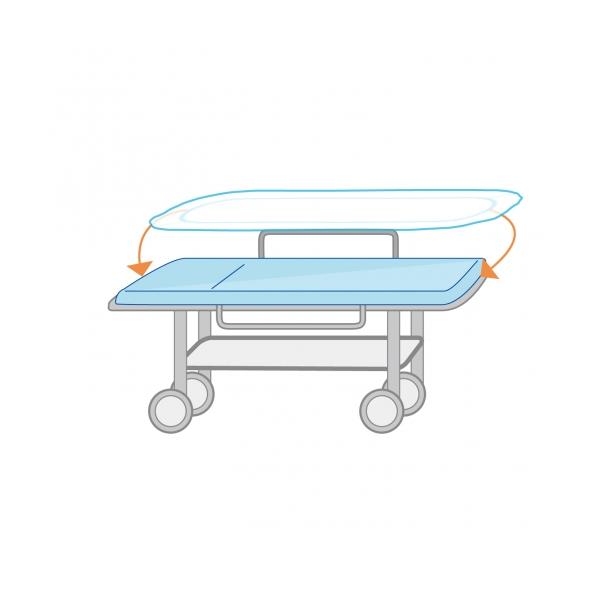 【法人様送り：送料無料(沖縄・北海道、一部地域除く)】※個人様宅宛のご注文はお受けできません●サイズ／幅80×長さ210cm（両端折り返し10cm）●材質／レーヨン不織布（吸水）、ポリエチレンラミネート加工（防水）、ゴム（ラテックスフリー）...