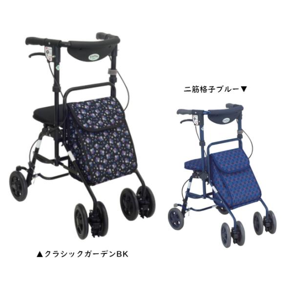 ●サイズ／幅45.5×奥行58.5×高さ80〜89（4段階／3cm）cm、　折りたたみ時：奥行29×高さ68.5cm、座面：幅31×奥行24cm、座面高：44cm●車輪サイズ／前輪15×後輪15cm●重さ／4.9kg●材質／フレーム：アルミ...