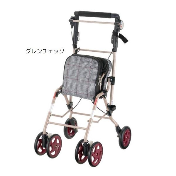 【送料無料(沖縄・離島宛等、一部地域除く)】●サイズ／幅43×奥行52×高さ85〜91（3段階／3cm）cm、　　　　　折りたたみ時：奥行31×高さ87〜93cm、座面：幅30×奥行25cm、座面高：43cm●車輪サイズ／前輪15×後輪15...