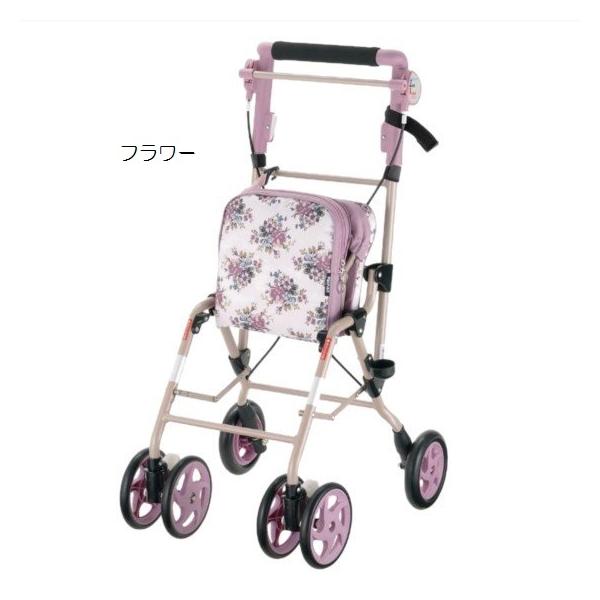 【送料無料(沖縄・離島宛等、一部地域除く)】・散歩・外出向けの軽々シルバーカー。・使いやすさと軽量ボディを実現。快適な走行で、行動範囲も広がる！・軽量＆快適設計で、公共交通機関の利用にも便利です。●サイズ／幅43×奥行52×高さ85〜91（...