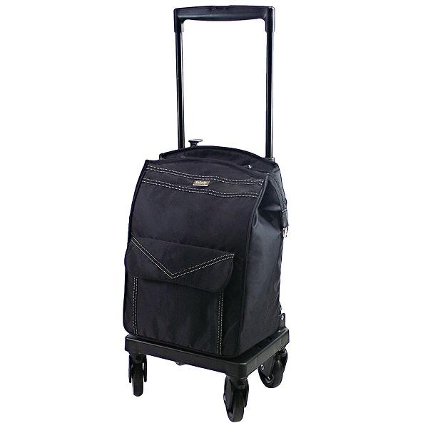 ●サイズ／幅23.5×奥行30.5×高さ68〜84（5段階／4cm）cm●車輪サイズ／前輪10×後輪10cm●重さ／約2.3kg●材質／フレーム：アルミ、バッグ：（小花BK・Bグレー）ポリエステル・（ブラック）ナイロン●バッグ容量／約12L...