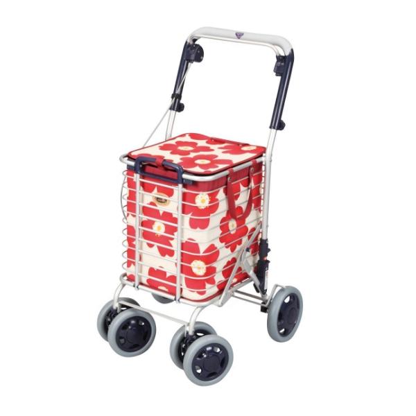 【送料無料(沖縄・北海道、一部地域除く)】●サイズ／幅48.5×奥行49.5×高さ88〜98（3段階／5cm）cm、　折りたたみ時：奥行27×高さ78〜88cm●車輪サイズ／前輪14×後輪17cm●重さ／5.4kg●材質／フレーム：アルミ、...