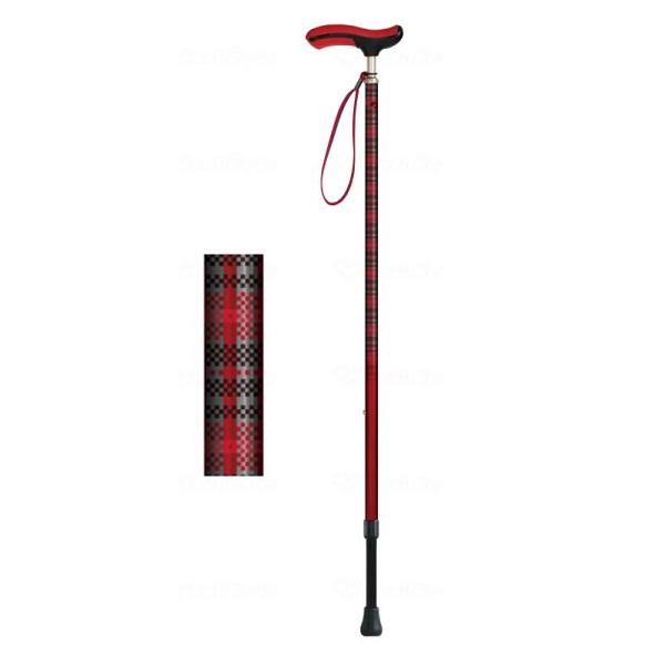 ●サイズ／長さ75〜90cm（7段階／2.5cm）、グリップ長さ：12.5cm、ゴムチップ底径：3.0cm●パイプ径／上部：1.8cm、下部：1.6cm●重さ／245g●材質／グリップ：PP・エラストマー、シャフト：アルミ●適応ゴムチップ内...