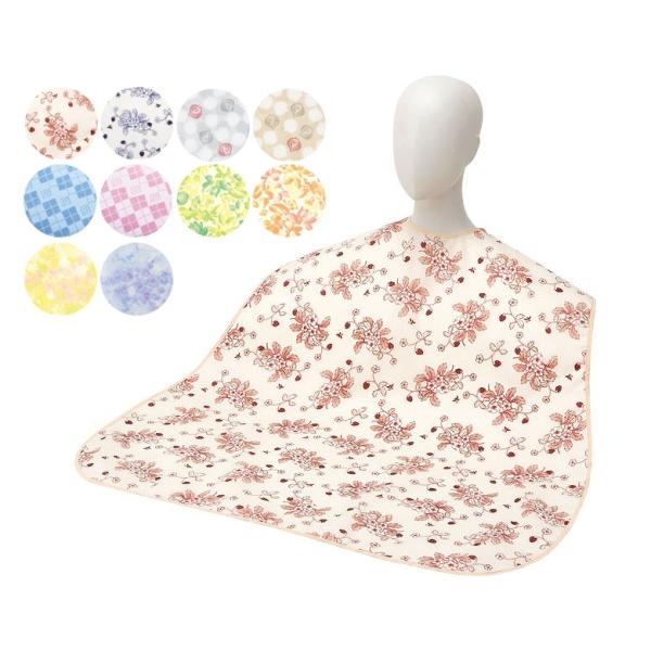 ●サイズ／幅80×丈90cm、首下：73cm●サイズ（首周り）／35〜44cm●重さ／66g●材質／ポリエステルツイル（ツイルアクリルコーティング）●首周りタイプ／面ファスナー●生産国／日本●洗濯機可●脱水機可●乾燥機可（60℃）●撥水加工...