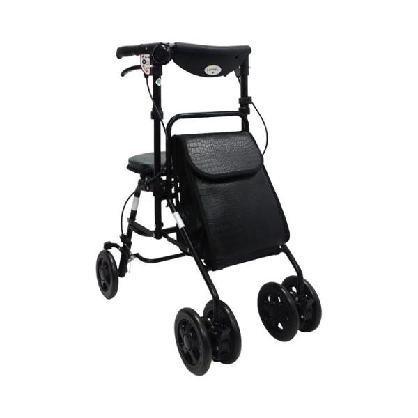 【送料無料(沖縄・離島宛等、一部地域除く)】●サイズ／幅45.5×奥行58.5×高さ80〜89（4段階／3cm）cm、折りたたみ時：奥行29×高さ68.5cm、座面：幅31×奥行24cm、座面高：44cm●車輪サイズ／前輪15×後輪15cm...