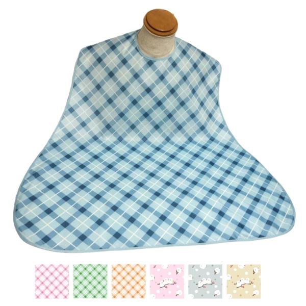 ●サイズ／幅80×丈90cm、首下：72cm●サイズ（首周り）／34〜44cm●重さ／55g●材質／表：ポリエステル100％（撥水加工）、裏：アクリルコーティング●首周りタイプ／面ファスナー●生産国／中国●洗濯機可（40℃）●脱水機可●乾燥...