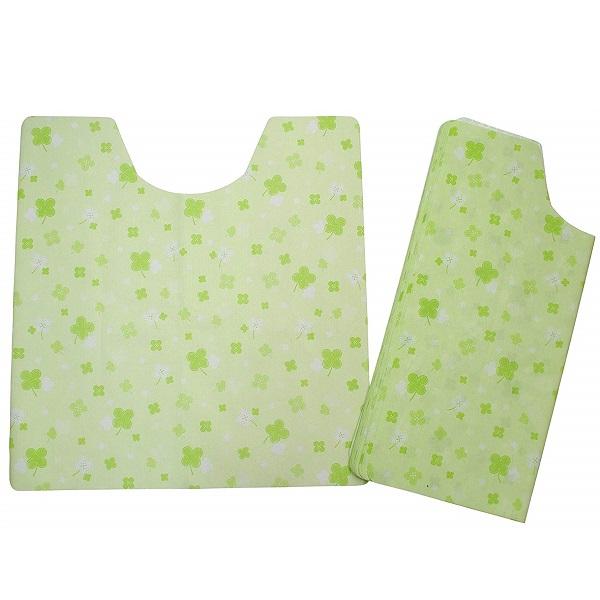 【送料無料(沖縄・北海道、一部地域除く)】色：クローバー(グリーン/緑色)●サイズ／幅約52×長さ約58cm●材質／表：不織布、裏：ラミネート加工（ポリエチレン）●生産国／日本●吸水加工●抗菌加工●防臭加工●内容量／20枚入×5個（100枚...
