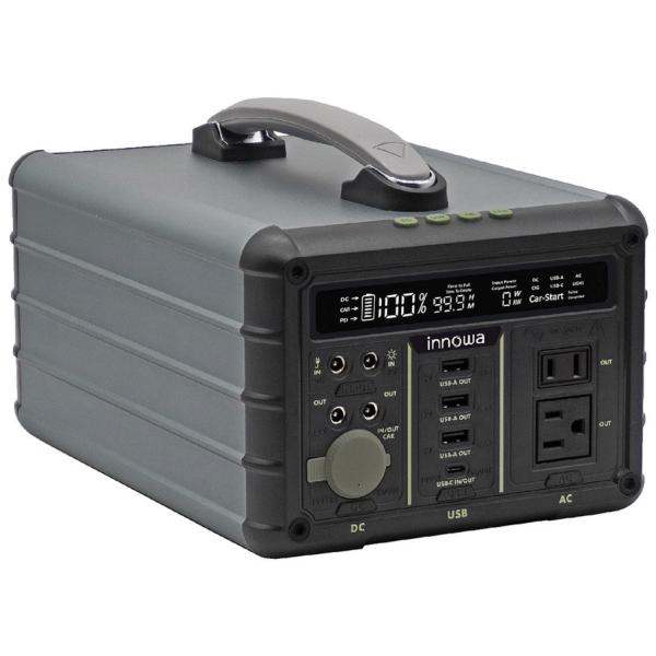 充電池容量：607Wh/41500mAh 出力波形：正弦波 定格出力：600W 出力ポート：AC×2/DC×2/USB Type-A×3/USB Type-C×1/シガーソケット×1 重量：6.4kg