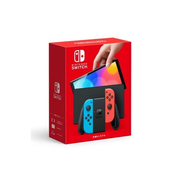 ★本製品は箱に損傷個所があり、保証期間が短いため訳アリ品での販売となります、ご了承いただける場合のみご注文ください。■商品名：Nintendo Switch有機ELモデルJoy-Con(L)ネオンブルー/(R)ネオンレッド HEG-S-KA...