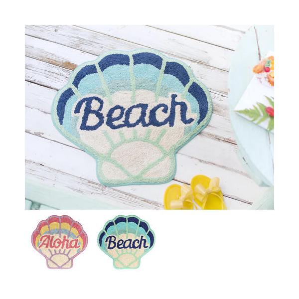 マット レインボーシェルお部屋で海を感じるシェルデザイン今年の「ハワイアン」はカラフル！敷くだけで爽やかな”Sea breeze”を感じる楽しいマットです。サイズ 約52×48cm素材 綿81％、ポリエステル10％、レーヨン5％、その他4％...