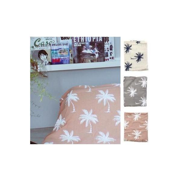 大人気のハワイアンデザインのベッドカバー。使い勝手がよく人気のマルチカバーの、夏を彩るパルムツリー柄！！ インドコットンで作られたフリーカバーは、 スティカラーのピンク、グレーと、ナチュラル地にネイビーの3色展開。カーテンとして…ソファーカ...