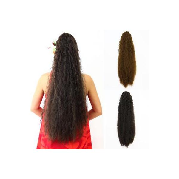 YCWZ0302【マウナロアオリジナル フラ用ロコウィッグ】簡単に装着できるヘアーウィッグは、ボブやショートヘアーのフラダンサーの強い味方。ボリュームアップスタイルは、より本格的なロコダンサーのよう。※モデル着用はブラウンです。【特徴】・滑...