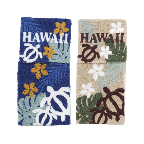 サガラ刺しゅうでホヌ（ウミガメ）がデザインされたロールペーパーホルダー。トイレセットとお揃いでトイレを彩るのもおすすめ。サイズ 上部：縦 15cm 横 16cm 下部：一周44cm 横 16cm素材 表地 本体 ポリエステル 100% 刺し...