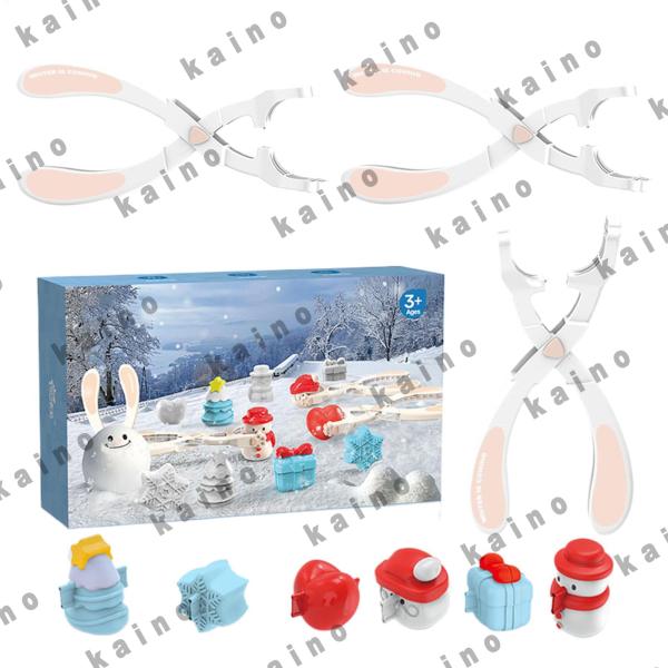 お子様の想像力を解放：当社のスノーボールメーカー型の多様なデザインと、3つのハンドルを備えた6つのユニークなスノーボールクリップを使用すると、お子様は雪や砂の中で創造性を探求し、雪の結晶、プレゼントボックス、クリスマスツリー、雪だるま、ハー...