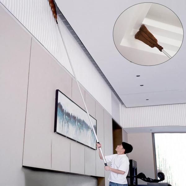 【高品質素材】ヤシ植物の柔らかい毛で作られ、その繊維は柔らかくて非常に丈夫で、防水性が高く、塗装表面に損傷を与えず、長寿命です。【使いやすい】パームダスターは蜘蛛の巣を掃除する魔法の道具で、特に蜘蛛の巣によくくっつき、静電気やホコリが発生し...