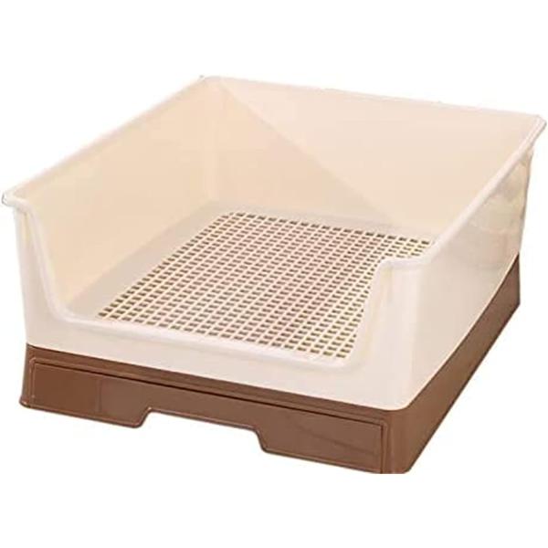 【製品サイズ】：犬のトイレサイズ44x54.5x22cm,この製品は、テディ、コーギー、プードル、柴犬、ボーダーシェパードなどの中小型犬に適しています。 大型犬の場合はサイズに注意して購入してください。【トレーニングに最適なトイレ】：トイレ...