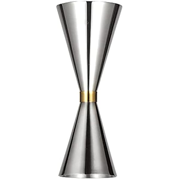 この両面ジガーには、外側に1オンスと2オンスの2つのマーカーが刻印されています。このレンズ測定器を使用すると、友達に最高の飲み物を混ぜることができます。押しつぶされたコンポーネントのディスク端の場合、スパイラルハンドルは、スパイラルに沿って...