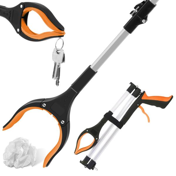 【操作簡単のマジックハンド】人間工学に基づいたハンドルを設計しており、手でグリップを軽く握るだけで、少し遠かったり高い所に置いてあった欲しい物や、狭い場所に落とした物をを素早く掴むことができます。挟む部分の先端は小さな磁石を内蔵して、鍵やそ...