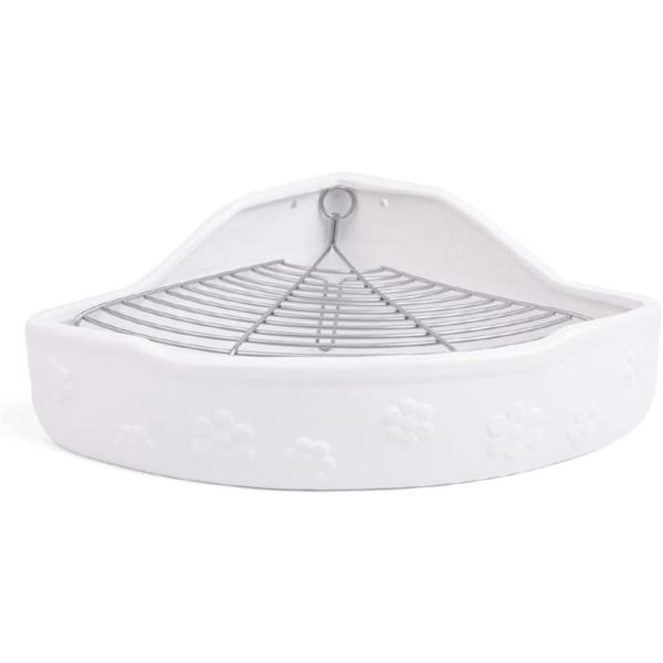 【三角形で使いやすい】三角形なので、ケージの角に設置しやすく、スペースを有効活用できます。陶器製でほどよい重さがあるため、ズレることなく、安心してお使いいただけます。【丸洗いOKでいつでも清潔】陶器製なので、丸洗いOK！いつでもきれいに保て...