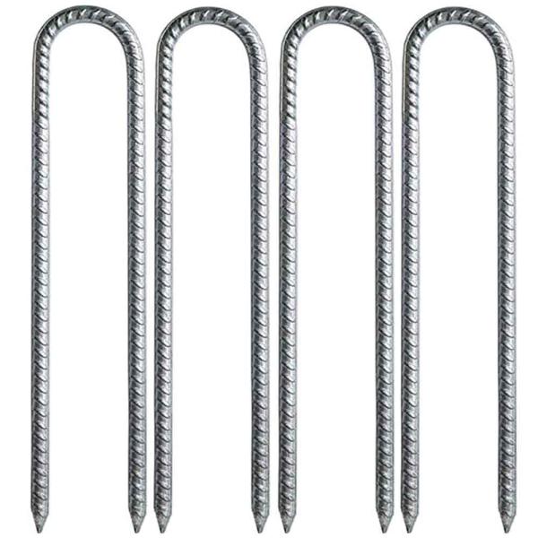 1、十分の長さ；全長 30 cm の滑り止め U 字フックで、パイルをしっかりと固定し、最大限の強度を確保できます。防草シート 人工芝 農業用マルチ の固定用 U字型ピンです。2、極太強力ピン:スチール製のピンは、直径約10の太い材料を使っ...