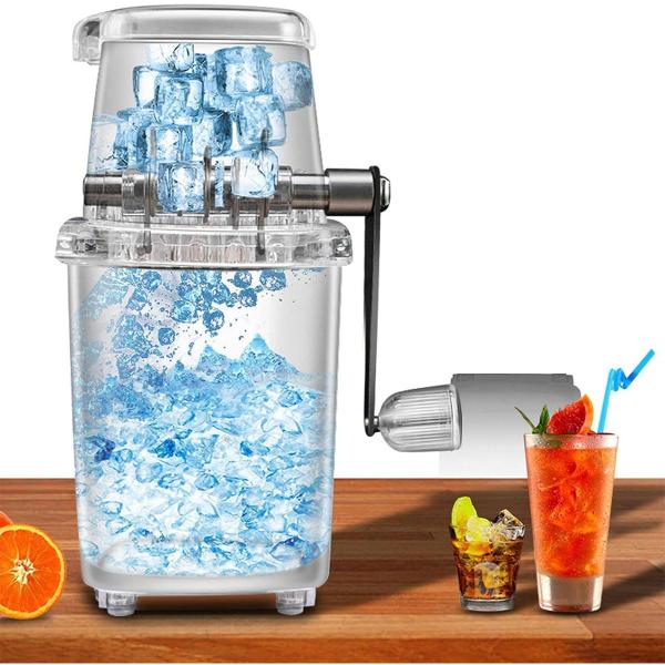 【ポータブルハンドクランクデザイン】キッチンで自家製スラッシー、アイスクリームコーン、フローズンカクテルなどを作ることができます。かき氷機は電気を必要とせず、持ち運び可能なハンドクランク設計により、スムージーを簡単に作ることができます。【の...